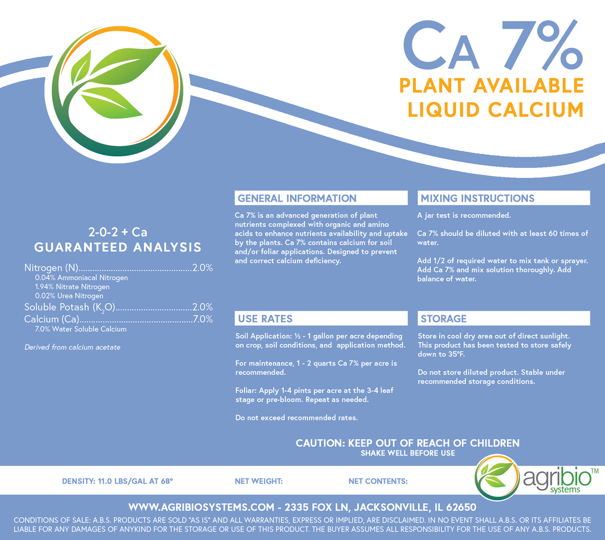 Ca 7% – AgriBio Systems