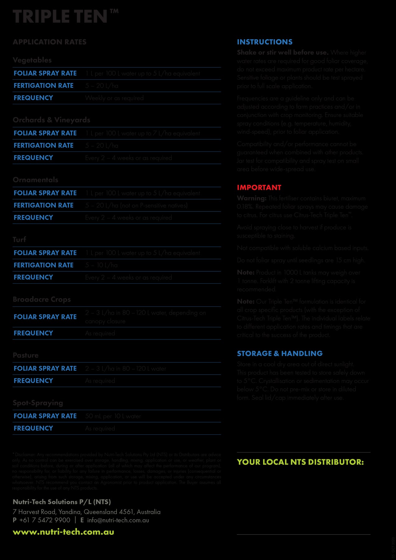 Triple Ten™ - Nutri-Tech Solutions® – AgriBio Systems